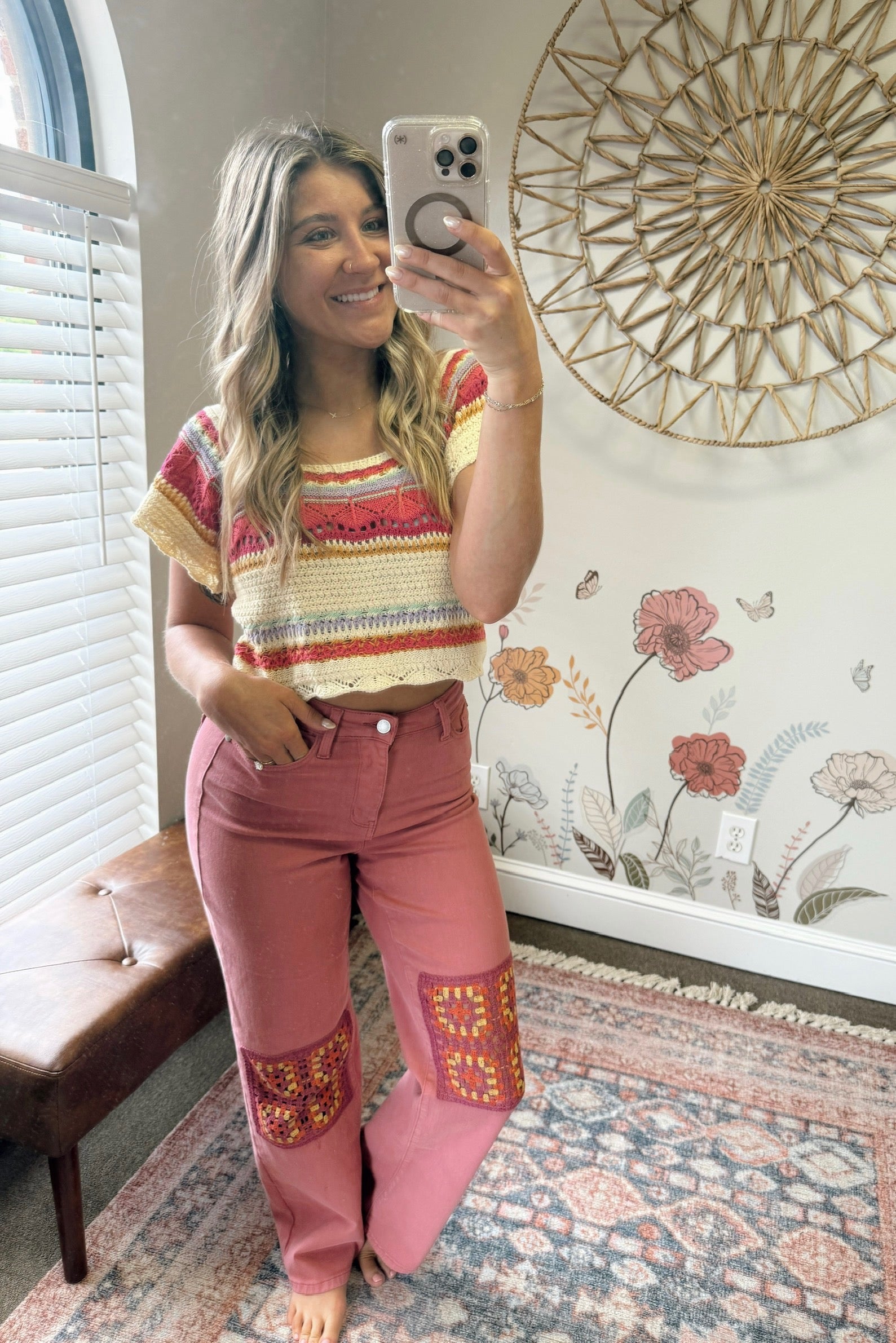 Yellow Multi Crochet Top | Cambria + Clover Boutique